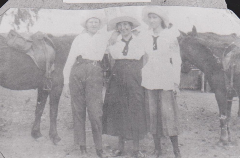 Negative - Three ladies in front of horses; unknown; 11420 | eHive