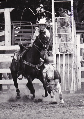 Photograph - Nev McCarthy roping a steer. ; Poole, Peter; 1987; 16204 ...