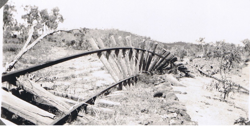 Photograph - flood damaged rail track; 5585 | eHive