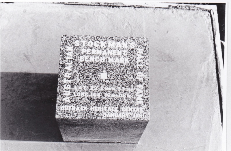 Photograph of Permanent Bench Mark, Stockman's Hall of Fame .; Mid ...