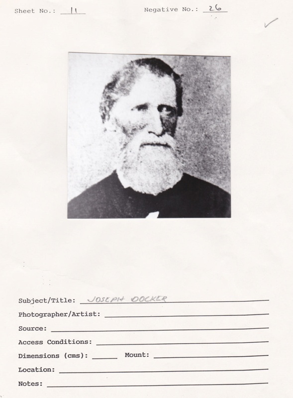 Photograph - Joseph Docker ; c 1860; 17300 | eHive