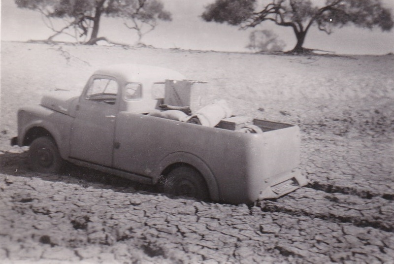 Photograph - Ute bogged in the Georgina River; Pearson, J; 1953; 15592 ...