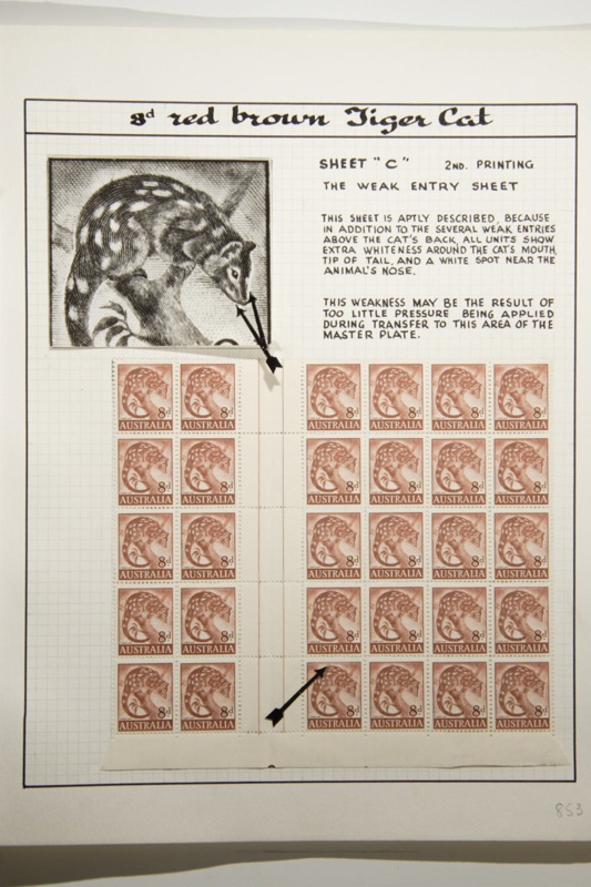 Page 853, 1960 Zoologicals - 8d Tiger Cat mint block of 30 including ...