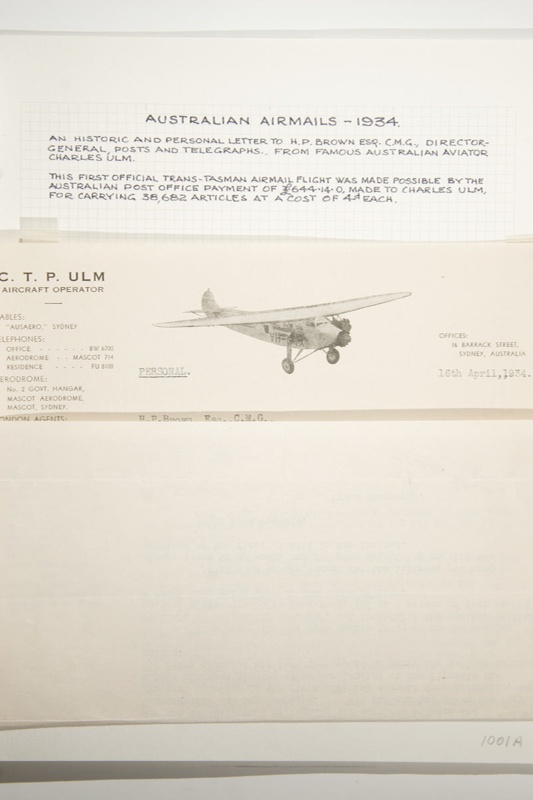 Page 1001a, 1934 Airmail - New Zealand to Australia first flight letter ...