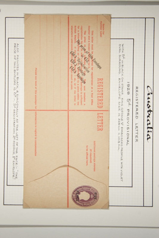 Page 1101, 1929 King George V - 5d on 4½d registration envelope large ...