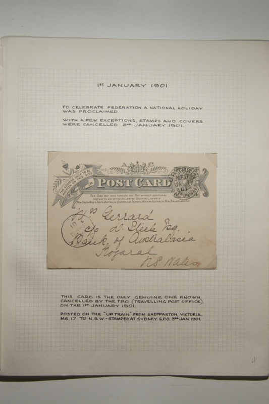 Page 4, 1901 Victoria - Federation postcard used 1st January; 6086 | eHive