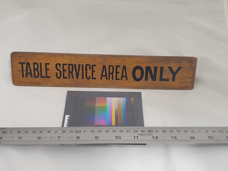 'Table Service Area Only' sign; Unknown; Unknown; QP298 | eHive
