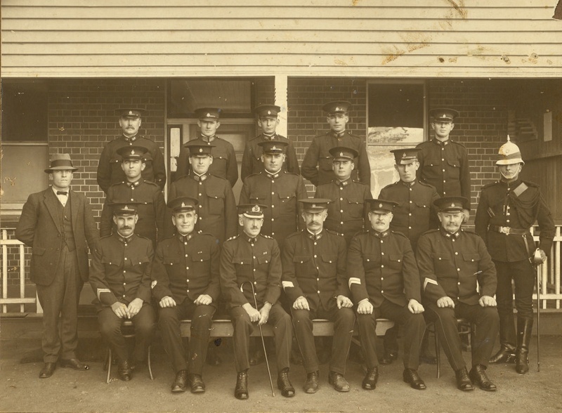Group of personnel attached to Bundaberg Police Station; 1928; PM3262 ...