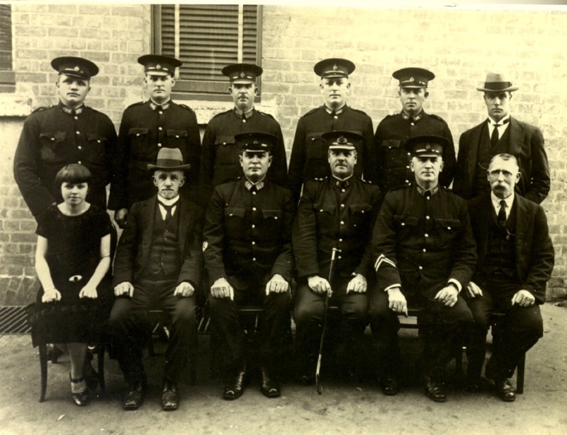 Group of police officers, Roma Street Police Station; 1920; PM1975 | eHive