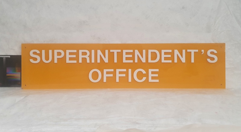 'Superintendent’s Office' Sign; Unknown; c.1970-2012; QP301-2 | eHive