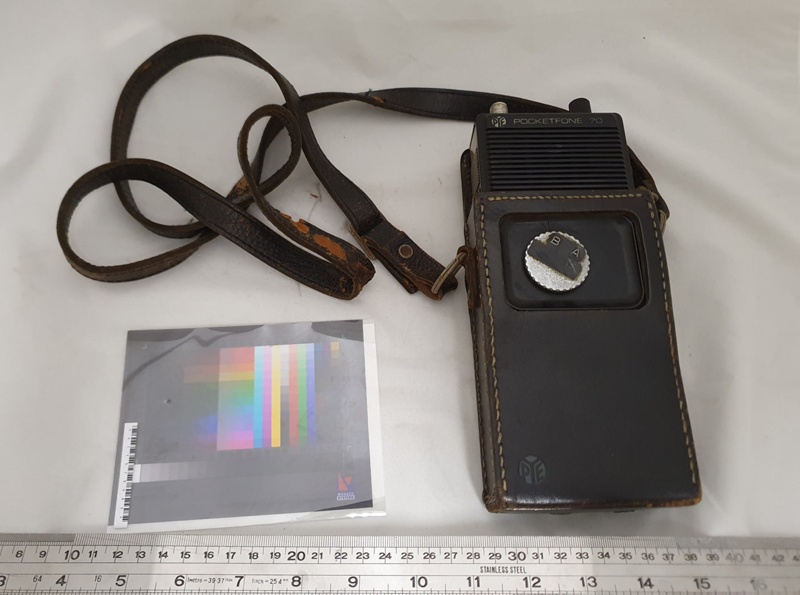 Radio transceiver Pocketfone 70 UHF FM with antenna and case; Pye ...