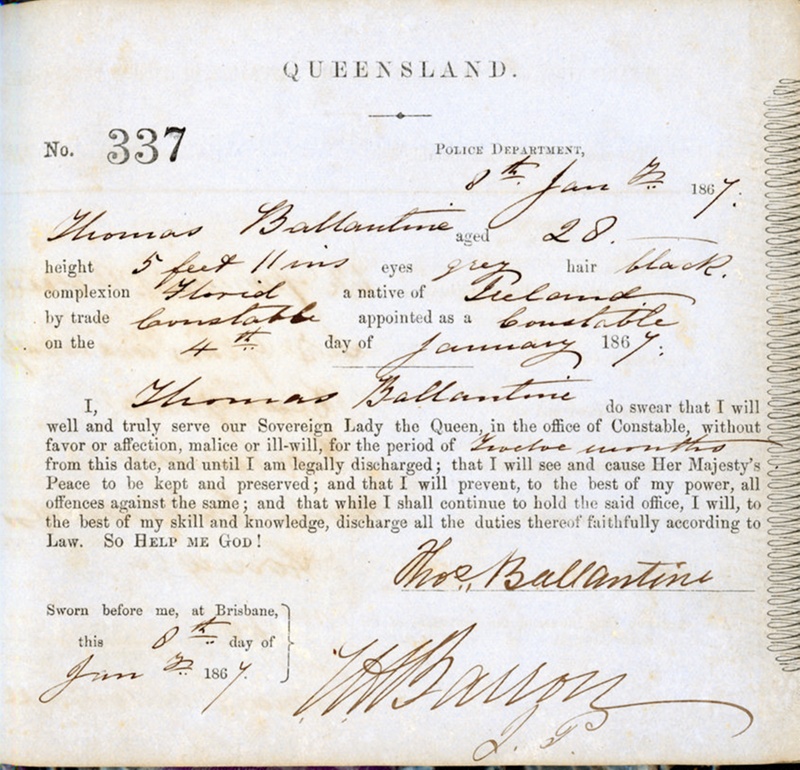 Police service for Thomas BALLANTINE; Qld Police Museum; 18.08.2021 ...