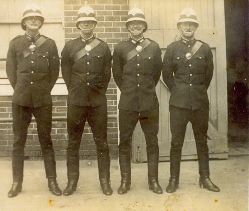 Four mounted Constables in ceremonial uniform; 1940; PM3876 | eHive