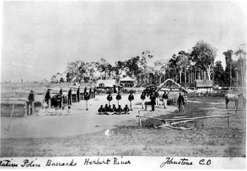 Native Police Barracks - Herbert River at Ingham District.; 1874 ...