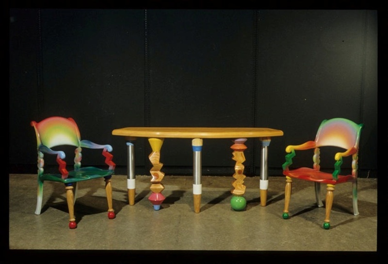 Sidetable and jester chairs; Kutasi, James; 1062032 | eHive
