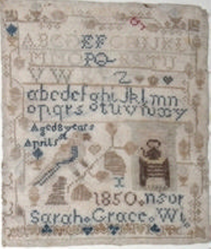 Embroidered Sampler; Winsor Sarah Grace; 1850; S33 | eHive