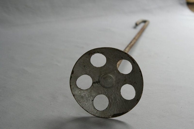 Milk Can Stirrer, galvanised iron, round base and hook handle | eHive