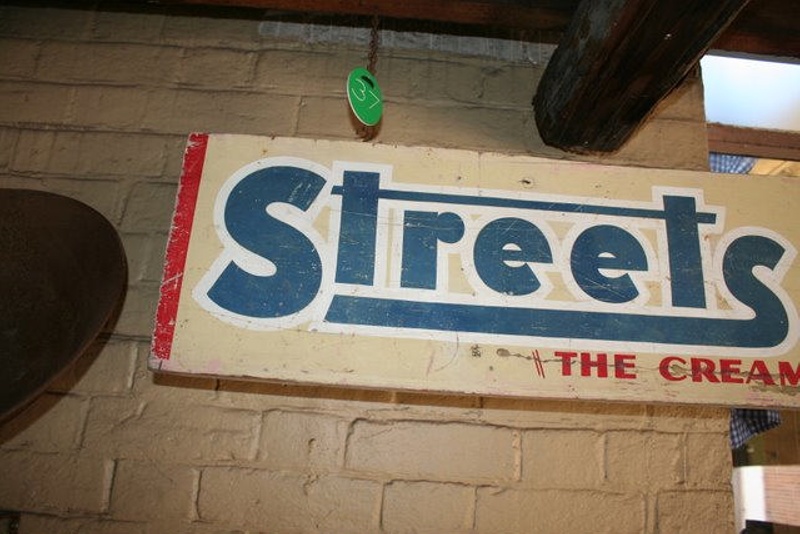 Sign, Street’s Ice Cream Shop Sign, painted wood, used by the Street’s ...