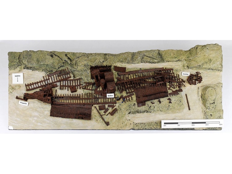 Tasman (SS) - model of wreck site ; A_2022-035 | eHive