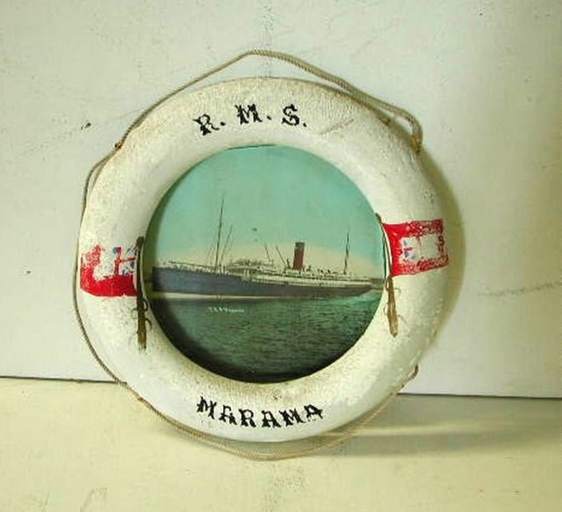 Marama (RMS) - Life Ring Frame inscribed RMS Marama with a photograph ...