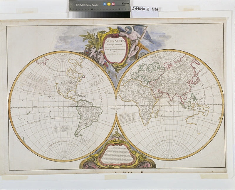 Orbis Vetus in útrâque continente (map); De Vaugondy, Robert; c. 1752 ...
