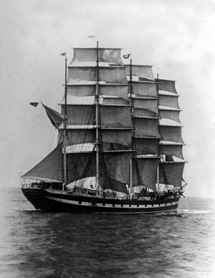 MEDWAY- four masted barque at sea, c1915; P_OM_B_24d | eHive