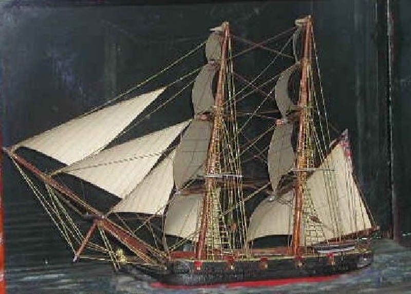 HMS BLACK BOB (brig) - fully rigged waterline scenic automaton; A_1984 ...