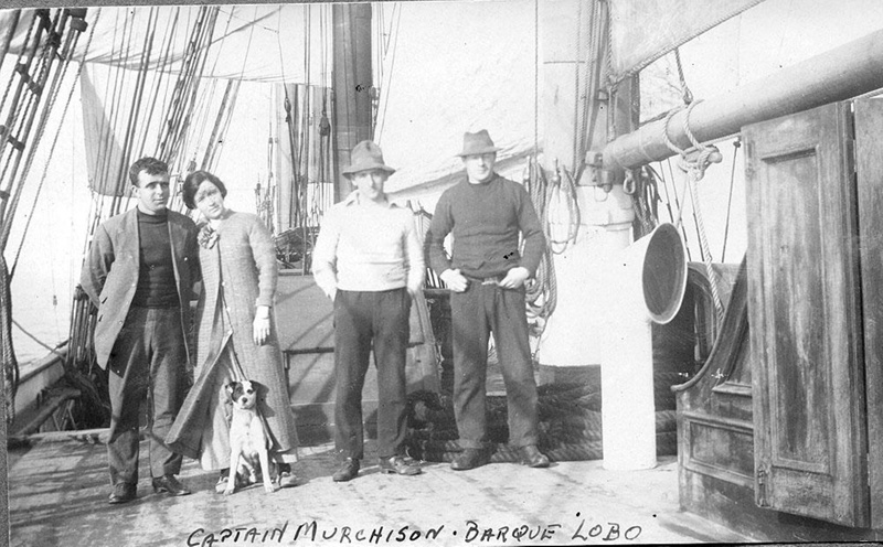 Captain Murdo Murchison (Left) with his wife Fanny aboard Barque LOBO ...