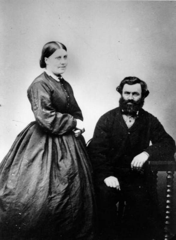 Captain Richard and Mrs Copping - lantern slide ; P_GSL089 | eHive