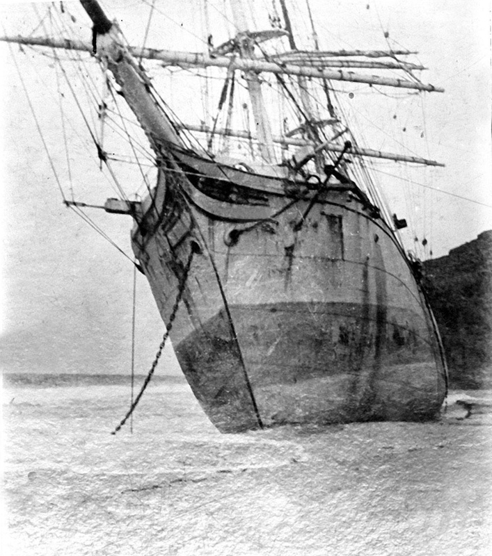 ETHEL (barque) ashore at Reef Head, Cape Spencer South Australia; 1904 ...
