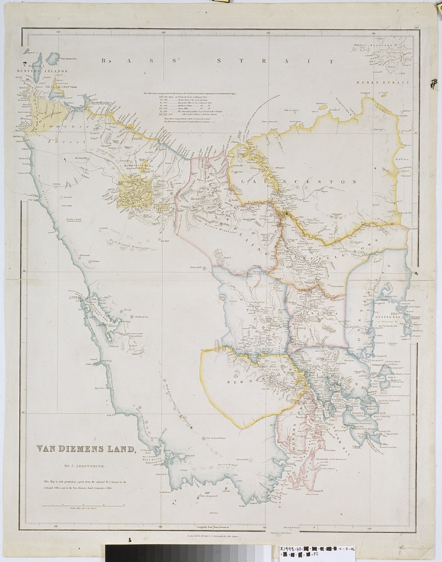 Van Diemen's Land (map); Arrowsmith, John; 1842; D_1999.82 | eHive Van Diemen's Land (map); Arrowsmith, John; 1842; D_1999.82 | eHive