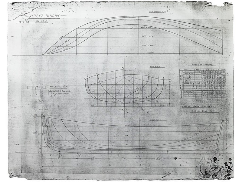Dinghy for yacht Gypsy plan; D_2002-020 | eHive