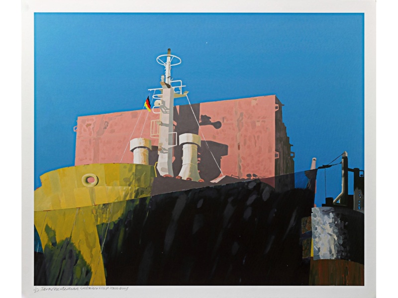 Container ship Hamburg by Jack Chesterman; P_2022-119 | eHive