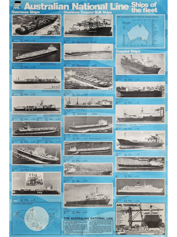 Australian National Line - Ships of the Fleet poster; D_2009-084 | eHive