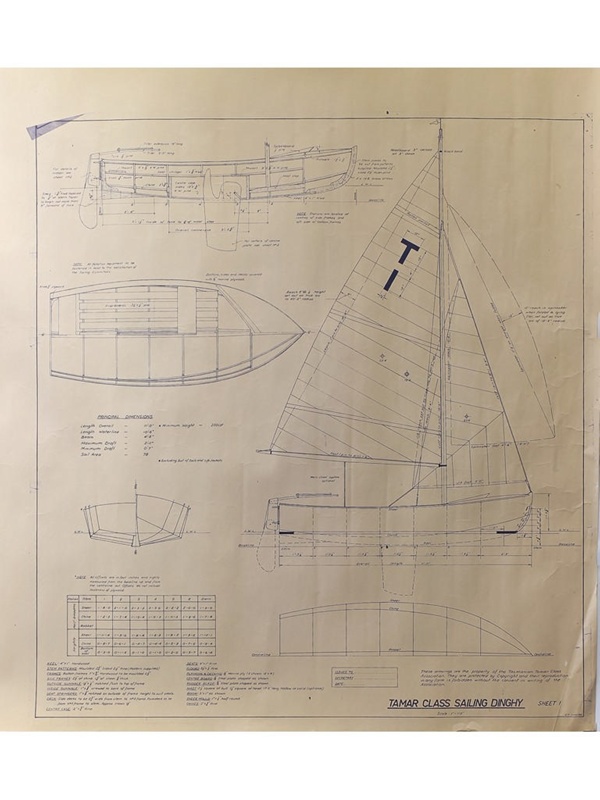 Tamar Class Sailing Dinghy plans 1966; D_2021-279 | eHive