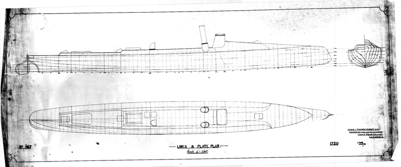 Thornycroft - Torpedo Boat lines plan, 1933; D_2007-048 | eHive