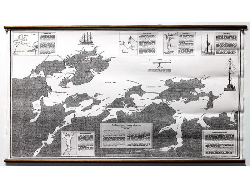Semaphore and Telegraph Systems Van Diemens Land 1811-1880 map by P ...
