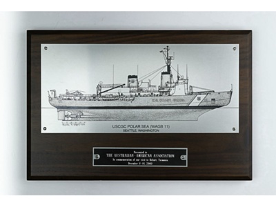USCGC Polar Sea (WAGB 11) - plaque presented to the Australian American ...