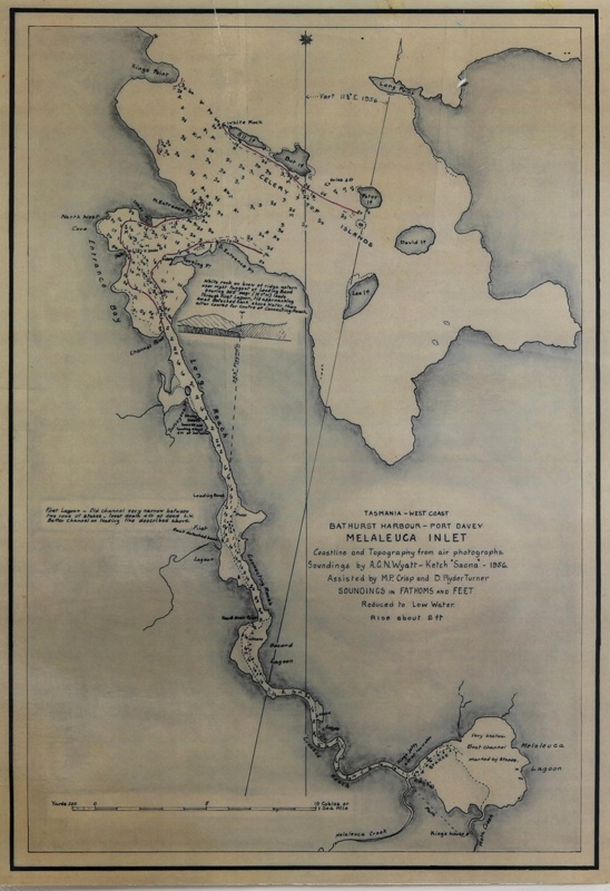 Melaleuca Inlet chart by A.G.N. Wyatt, 1956; D_2019-006 | eHive