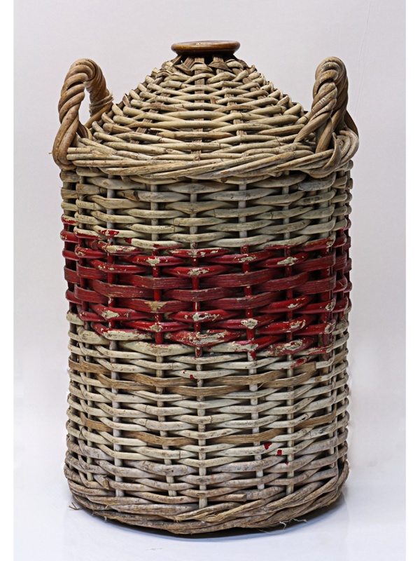 Come and See- wicker salt glazed ceramic demijohn used as water ...