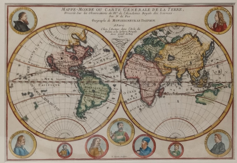 Double Hemisphere World Map c1700; P_2024-396 | eHive