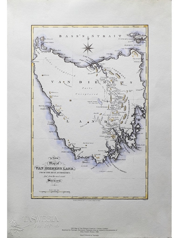 Map of Van Diemen's Land 1825; D_1993-085 | eHive Map of Van Diemen's Land 1825; D_1993-085 | eHive