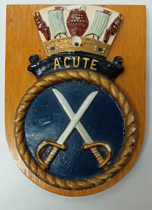HMS Acute- Naval Ship's Badge; A_2025-064 | eHive