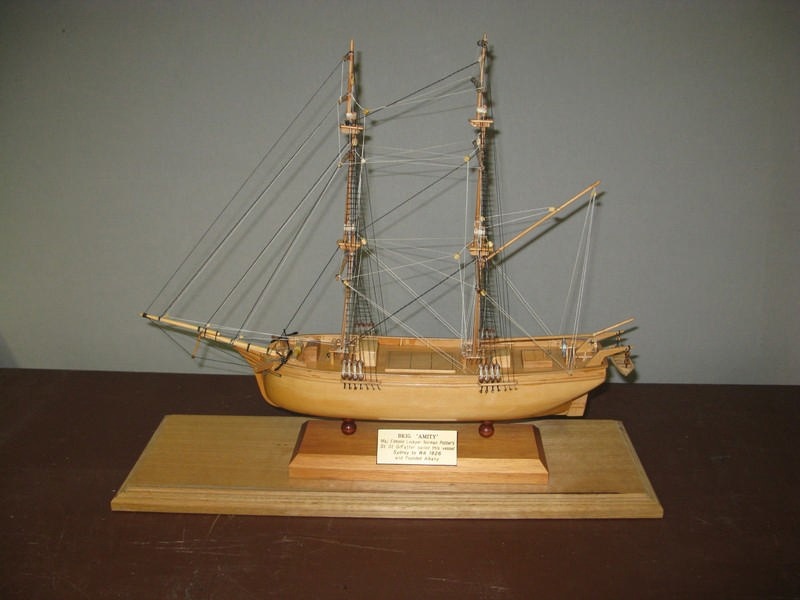 Amity (brig) - rigged full hull model; A_2012-034 | eHive