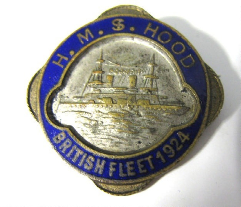 HMS Hood - British Fleet 1924 Souvenir badge; A_2008-062 | eHive