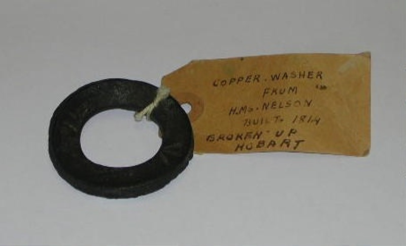 HMS Nelson - copper washer with Ordinance arrow mark; A_1984-040 | eHive