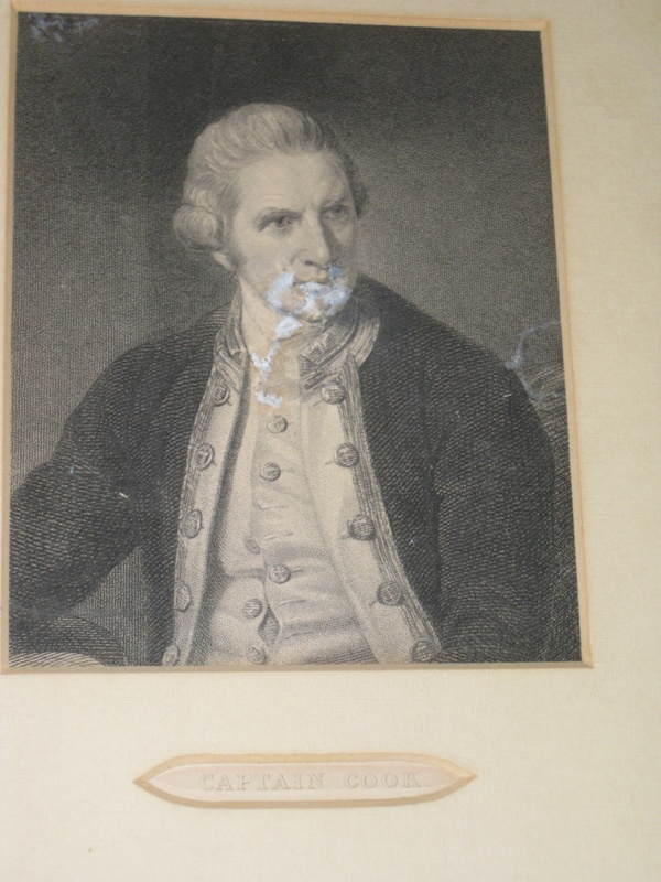 Engraving, Unframed Portrait of Captain Cook by Scrivener from an ...