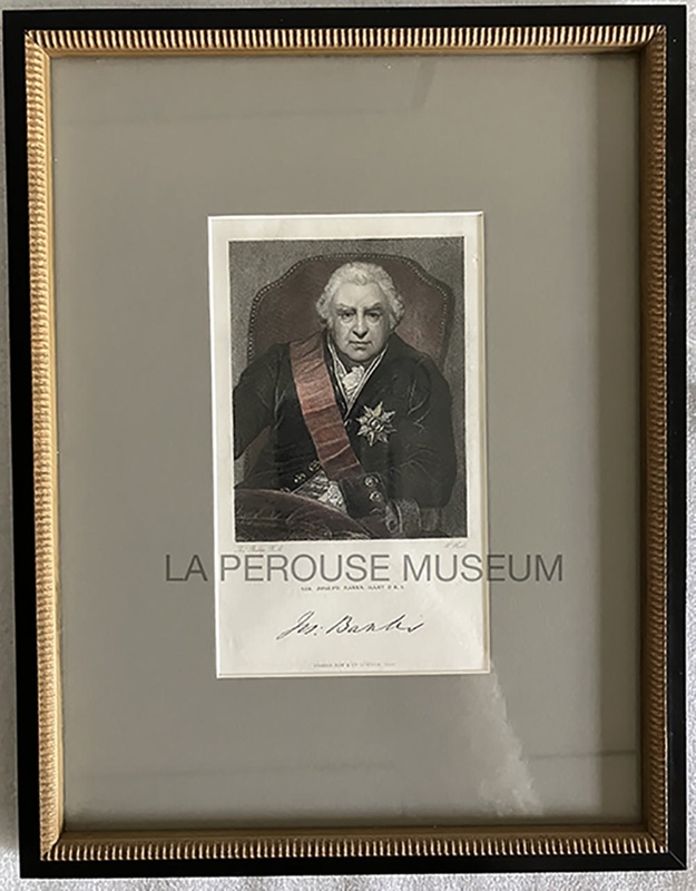 Framed and mounted lithograph print of Sir Joseph Banks.; 1829; 2020.9 ...