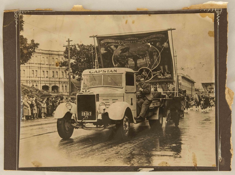 Photograph of Tobacco Workers' Union float at parade in Sydney; 2016.42 ...