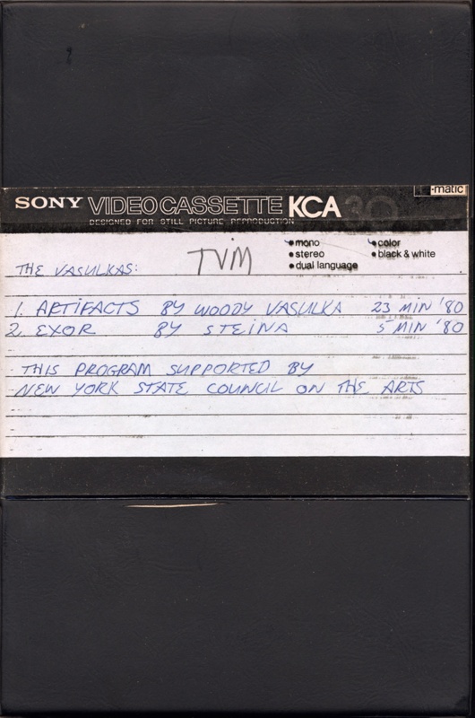 The Vasulka Corporation's Report to the NYSCA; Woody Vasulka; 1980 ...